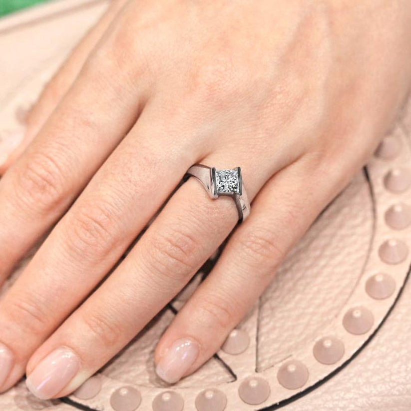 Barkev's Bypass Channel Set Solitaire Princess Cut Diamond Engagement – Ben Garelick