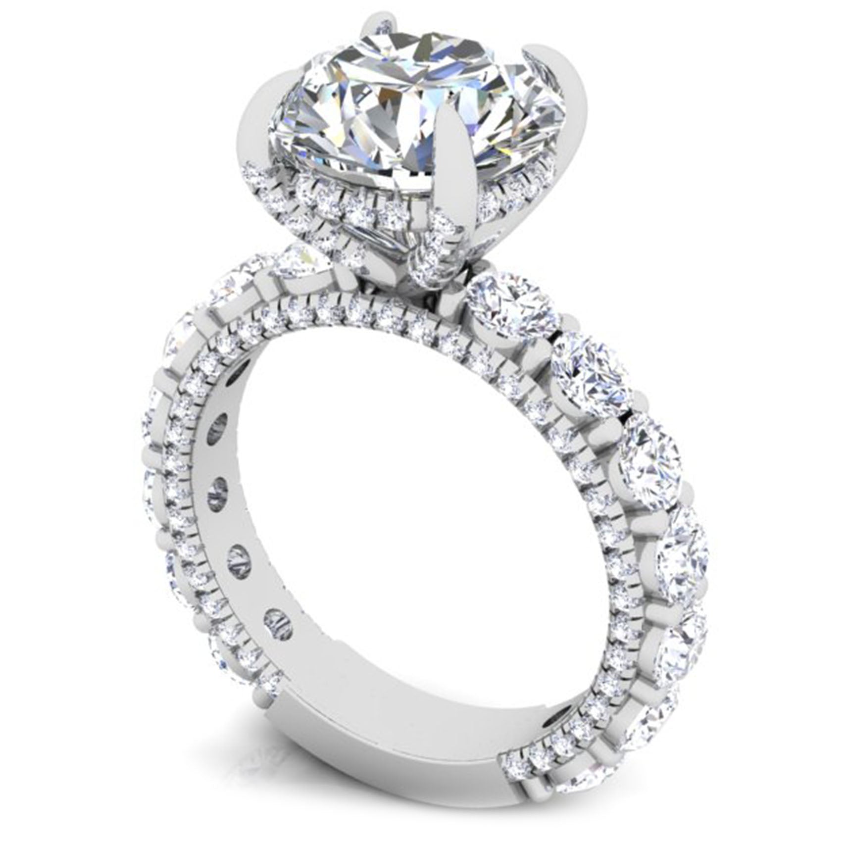 Ben Garelick Alpha 4 Carat Round Diamond Engagement Ring