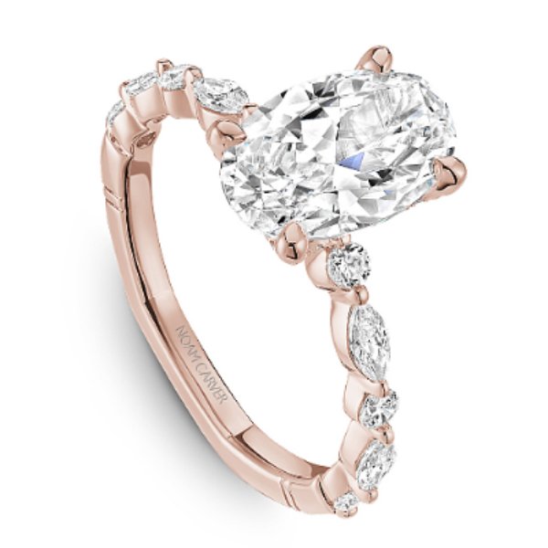 Noam Carver Marquise & Round Diamond Euro Shank Engagement Ring | A091 ...