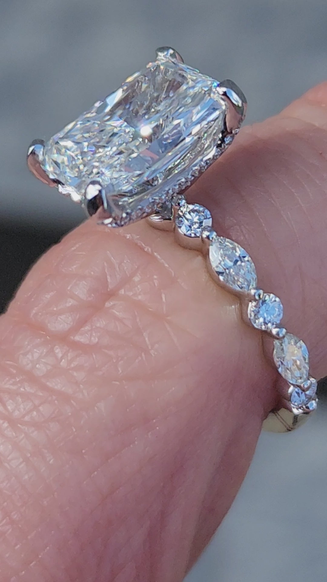 Noam Carver Marquise & Round Diamond Euro Shank Engagement Ring | A091 ...