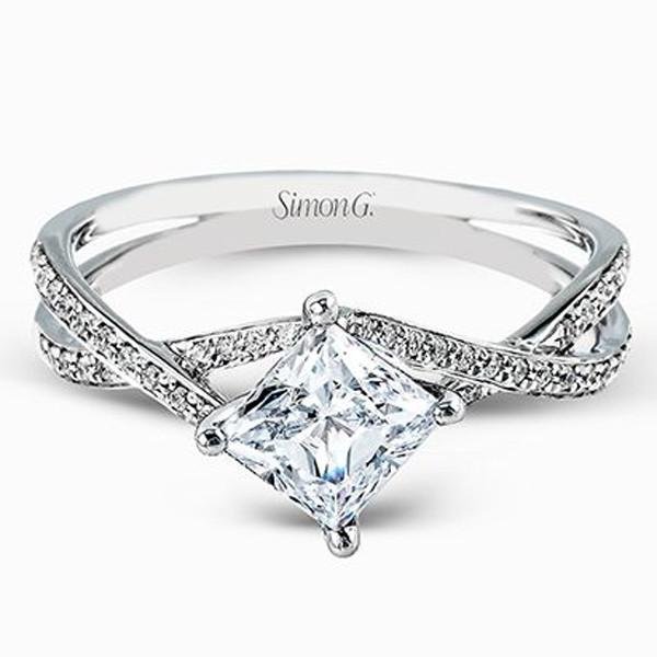 Princess cut diamond twist ring store